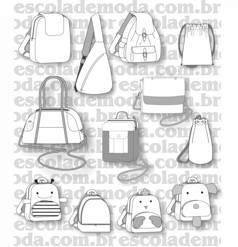 Moldes de mochilas e sacolas grandes - Moldes de Roupas